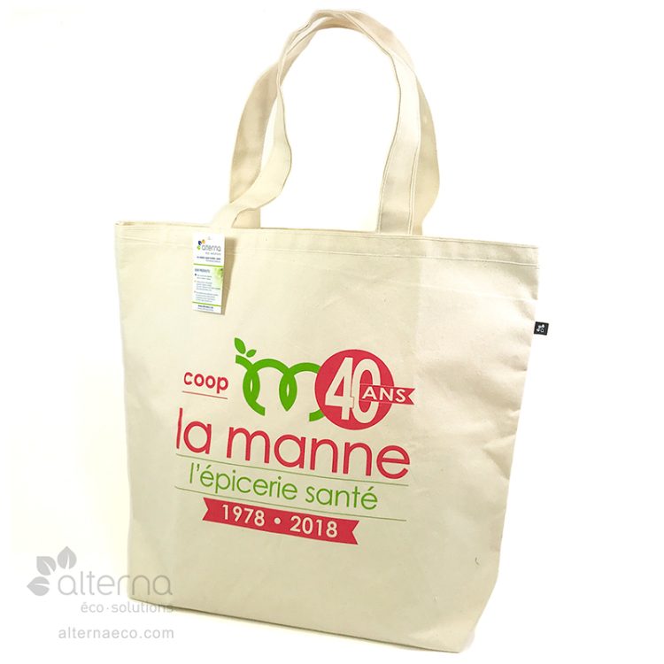 Sac réutilisable en coton naturel | Alterna éco-solutions | Québécois