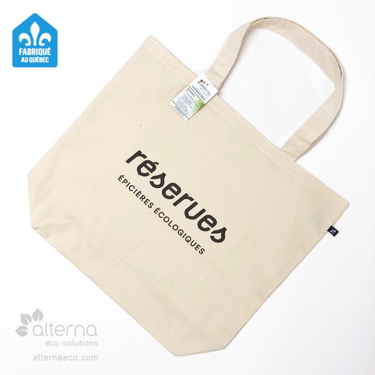 Sac réutilisable en coton naturel | Alterna éco-solutions | Québécois